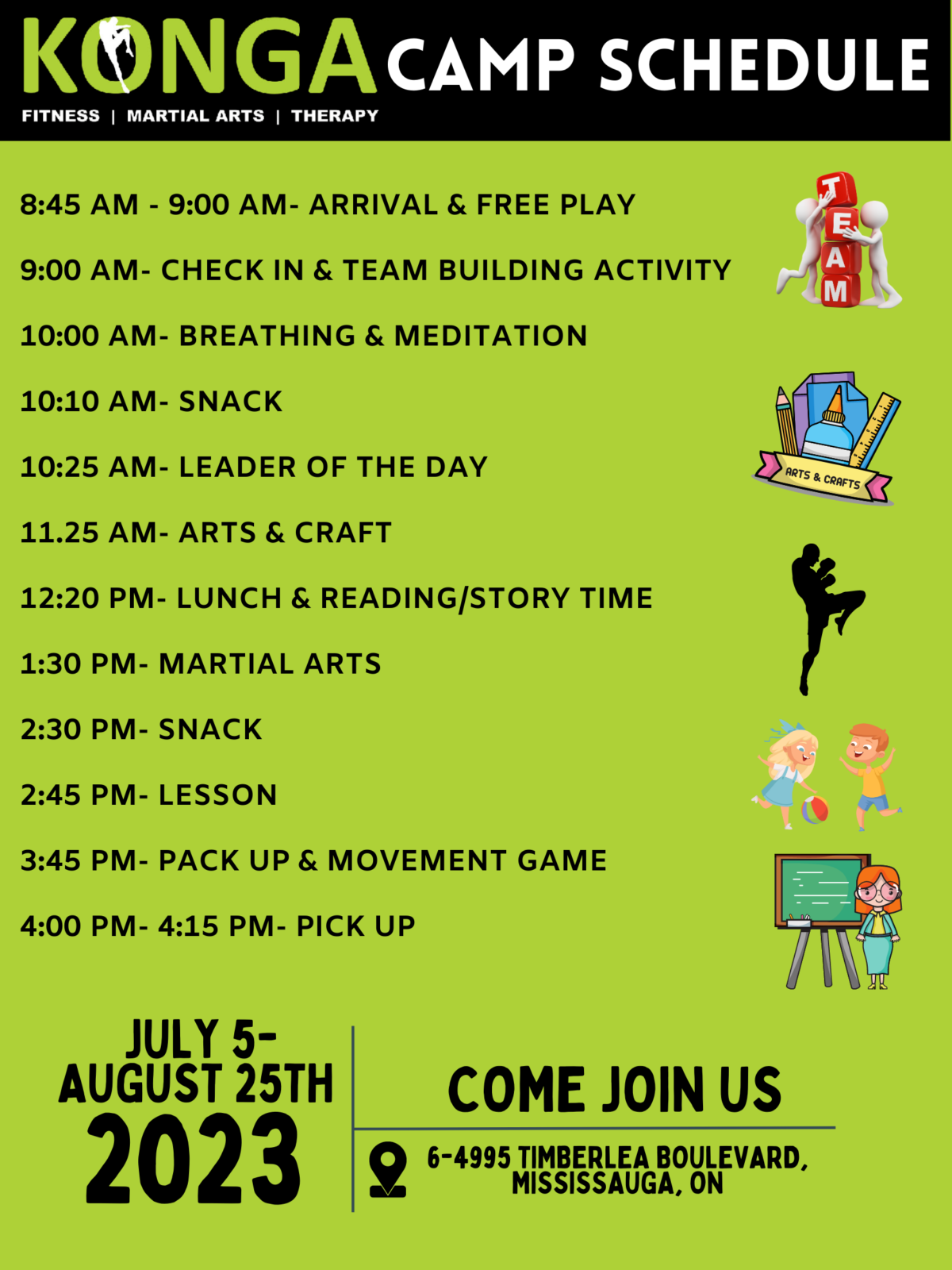 KONGA 2023 Summer Camp Registration is now OPEN, effective May 1st ...